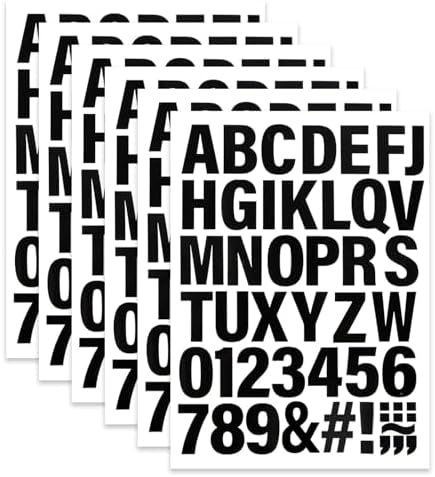 Iron on Letters for Clothes, 6 Sheets Heat Transfer Letters and Numbers ...