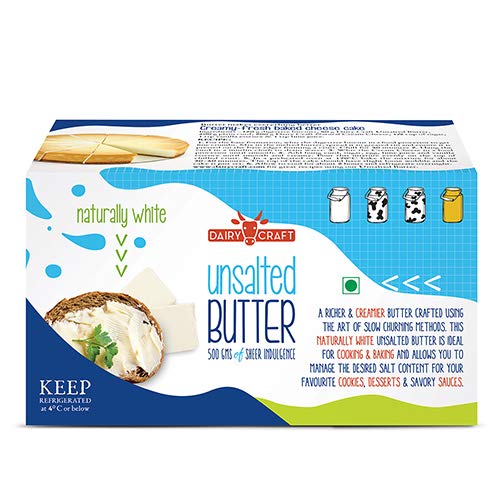 Dairy Craft Unsalted White Butter, 500 g : Amazon.in: Grocery & Gourmet ...