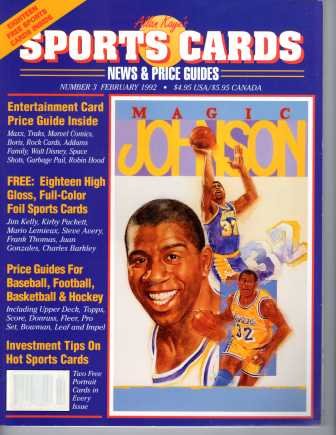 Allan Kaye's SPORTS CARDS: News & Price Guides; Number 3 February 1992 ...