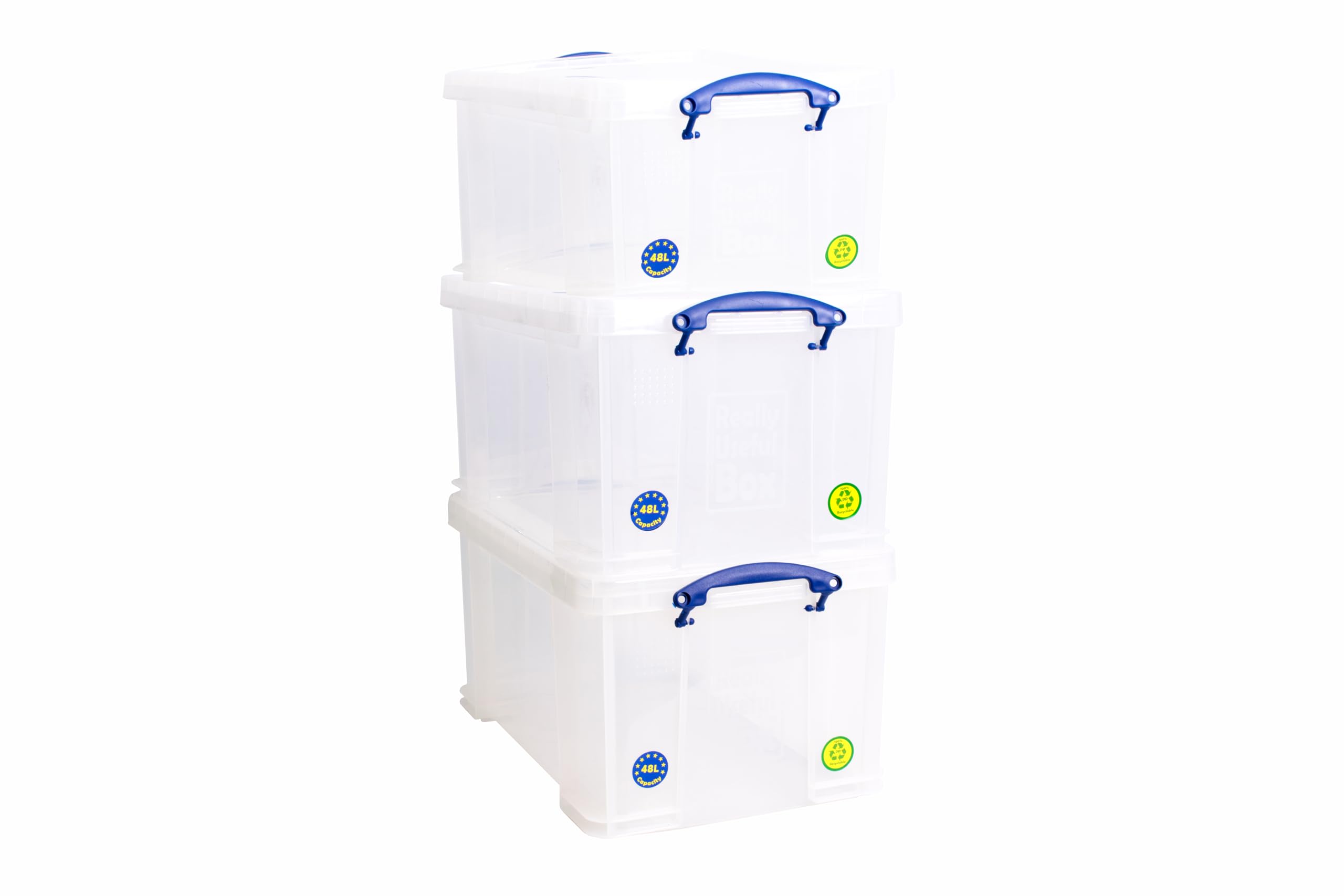 Really Useful Box 3 x 48 Liter - 60 x 40 x 31,5cm - transparent ...