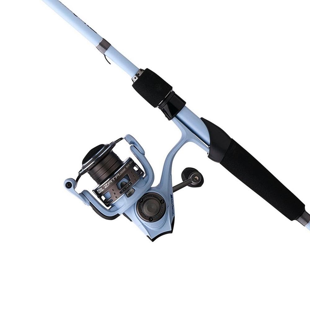 Abu Garcia Zata Spinning Size 3000 Reel And 7 Fishing Rod Combo