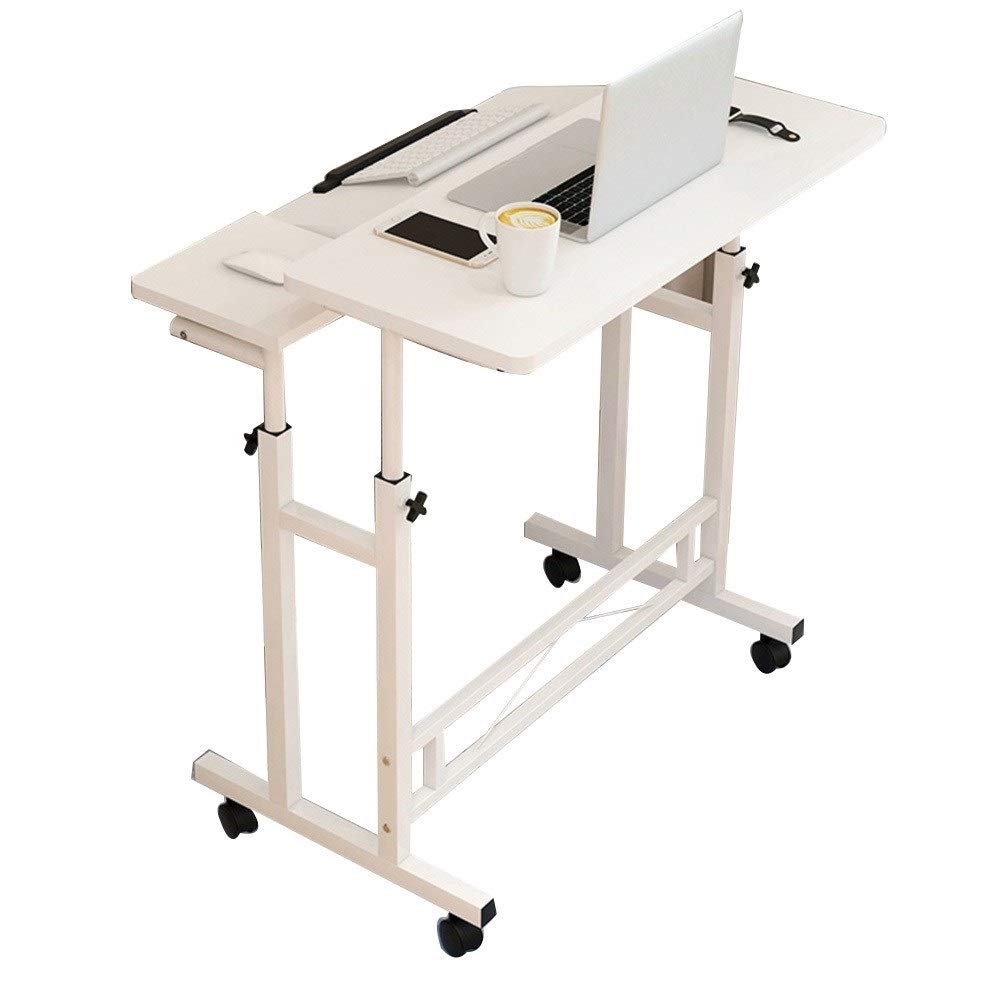 Buy Bseack Mobile Computer Desk Height Adjustable Heavy-Duty Tilt-Top ...