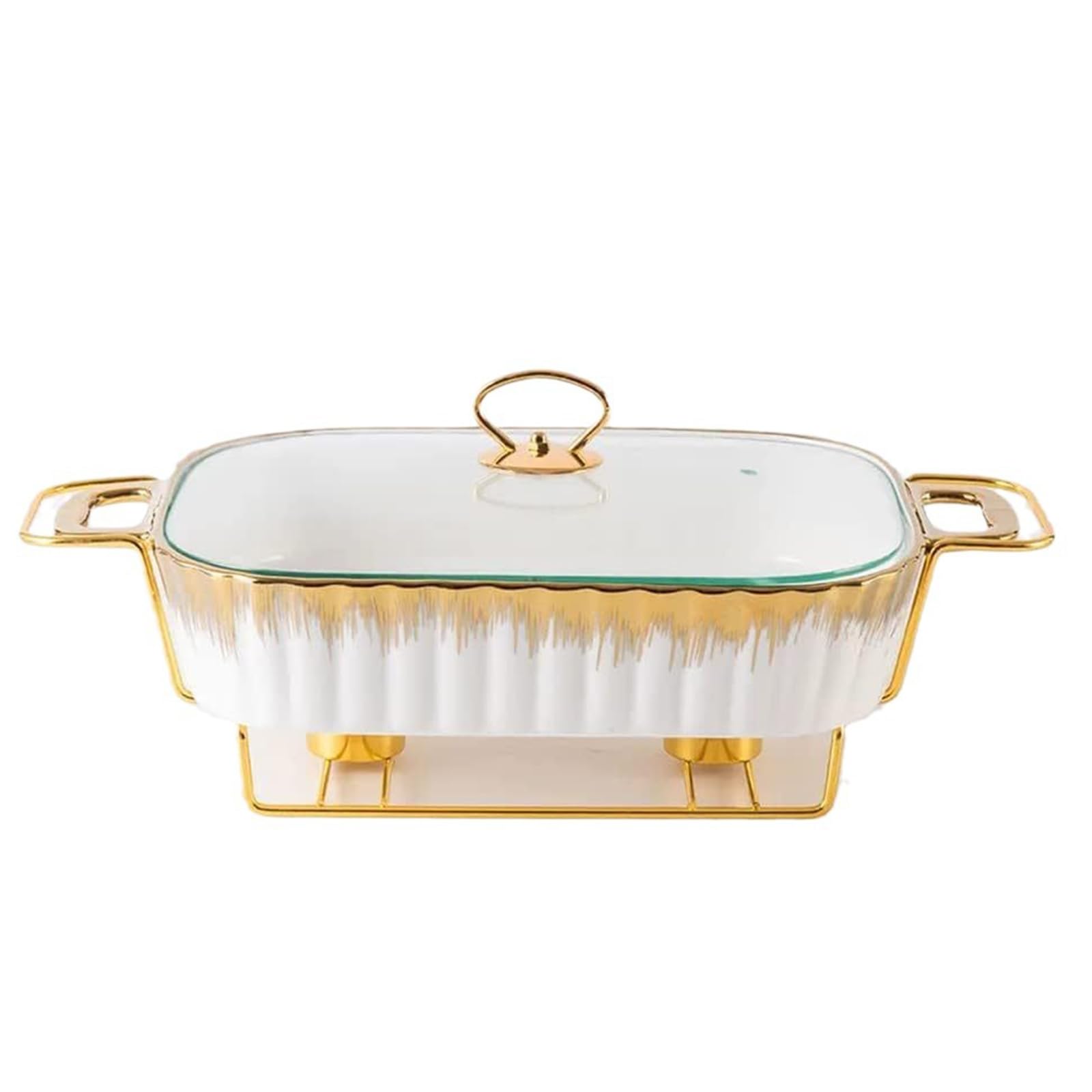 Glass Buffet Tray LIVIVO 4 Section Large Buffet Server And Plate