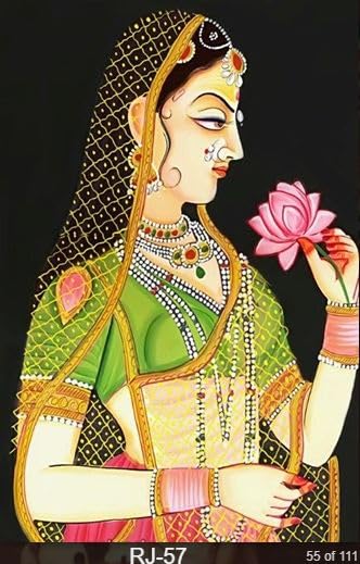 Rajasthani Cuture Women Wall Stickers | Portrait |Traditional ...