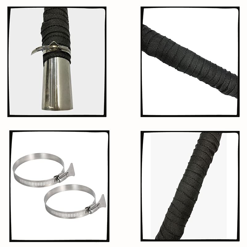 TAISOCA Anti-Scald Fireproof Wrap Pipe Protector, Wood Stove Pipe ...