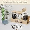 Amazon.com: EQEY Glass Coffee Canister Set with Shelf & Spoons - 3 ...