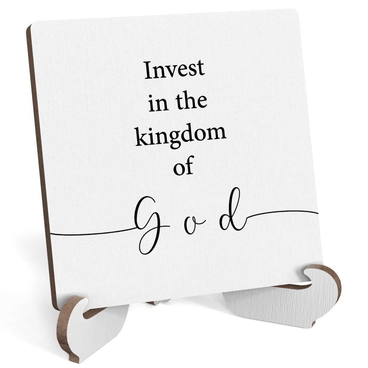 Bible Verse Table Desk Decor Inspirational Rustic Christian Wood Sign ...