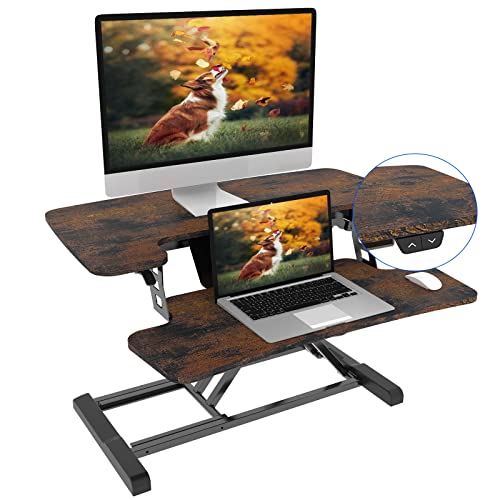 FLEXISPOT Motorized Standing Desk Converter 32" Electric Height ...