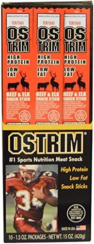 Amazon.com: Ostrim High Protein Beef & Elk Snack Stick - Teriyaki (10 ...