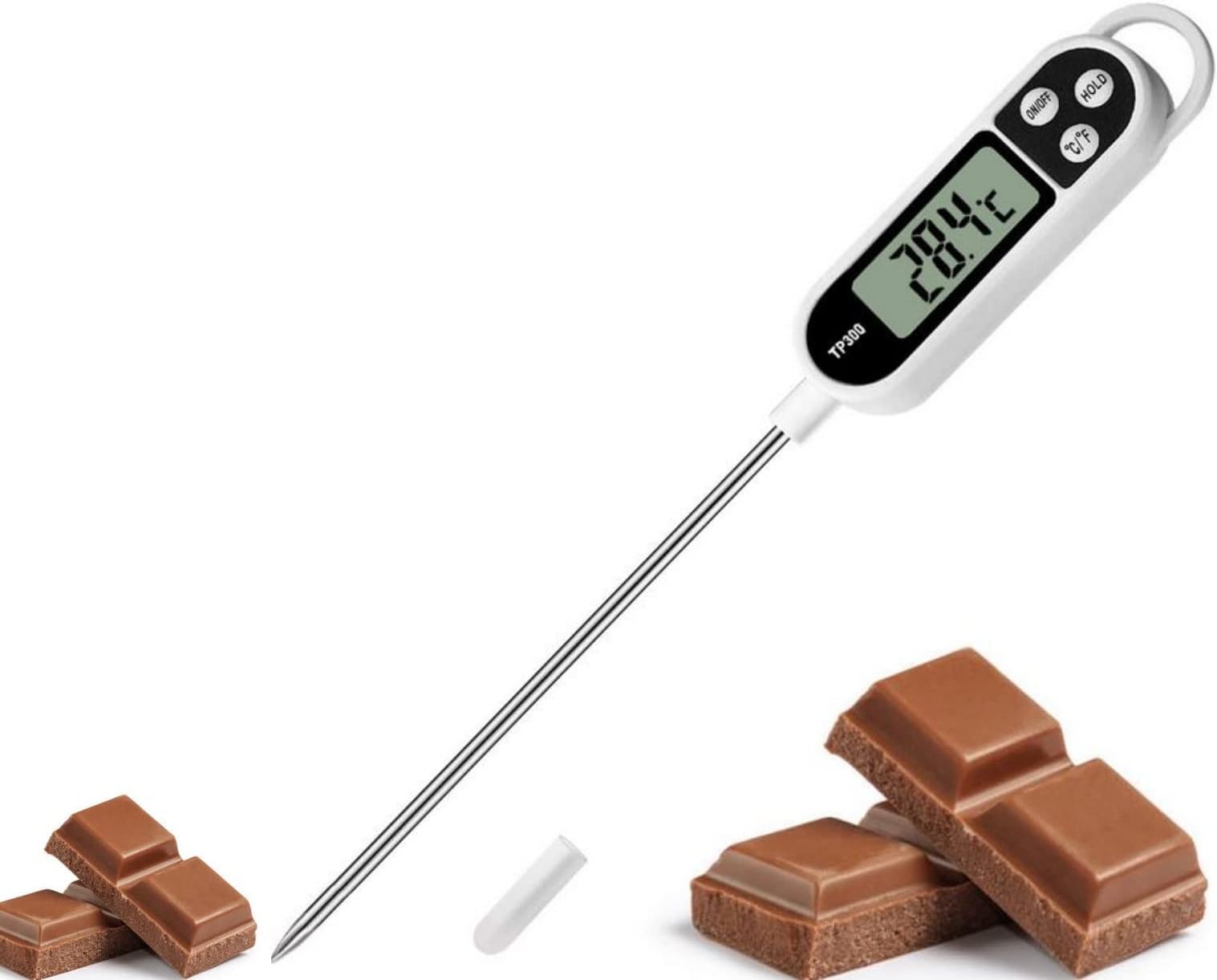 Noondl Chocolate Tempering Thermometer Multiple uses 145mm Stainless ...