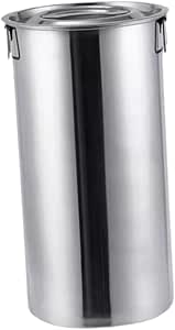 Amazon.com: Stainless Steel Bucket with Secure Lid and Handles for ...