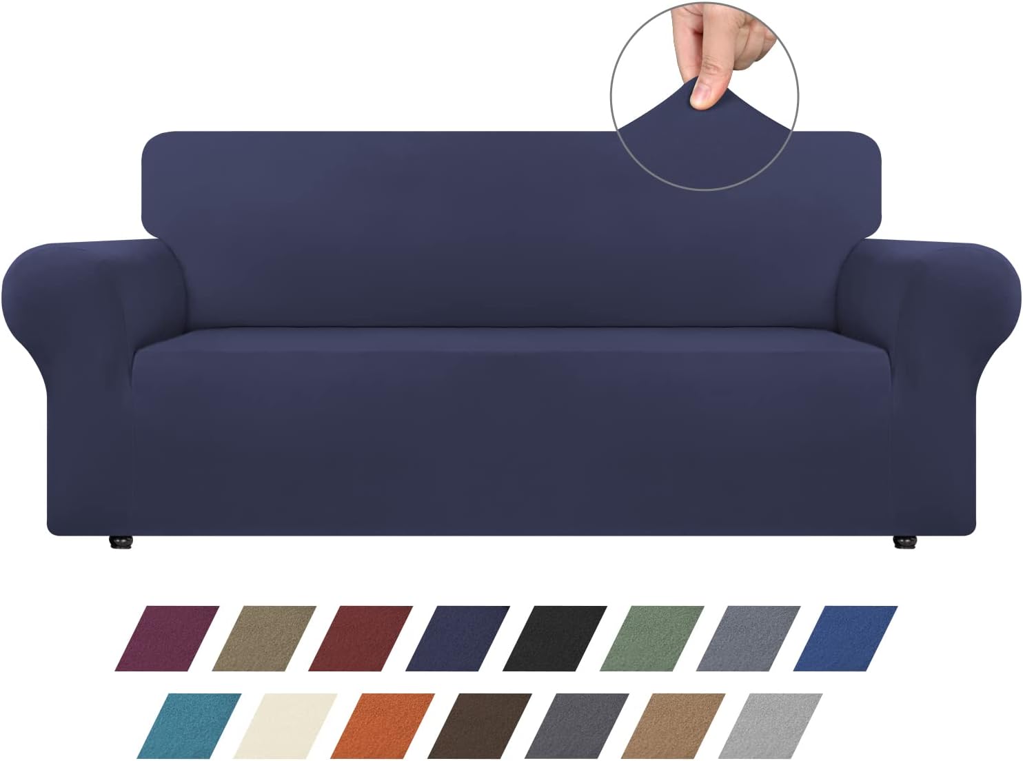 Amazon.com: CWK Stretch Couch Covers for 3 Cushion Couch Sofa Spandex ...