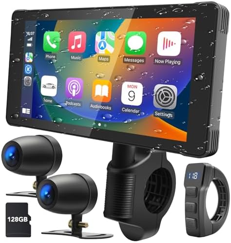 Amazon.com: Motorcycle DVR: Wireless Apple Carplay, Android Auto, TPMS ...