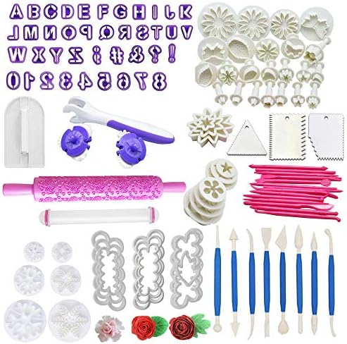 Woohome 110 Stück Backen Fondant Set Tortendeko Set Teiliges Fondant ...