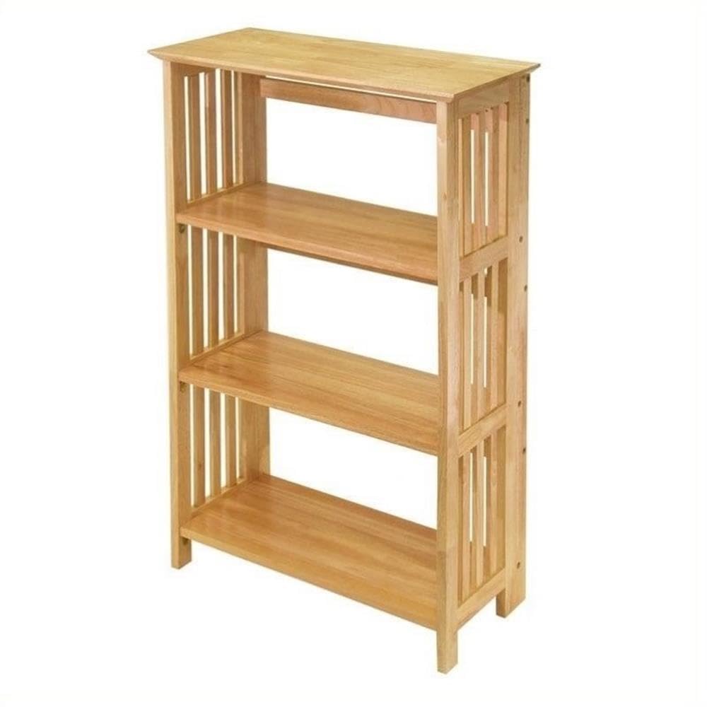 Amazon.com: Pemberly Row 4-Tier Transitional Solid Wood Folding ...