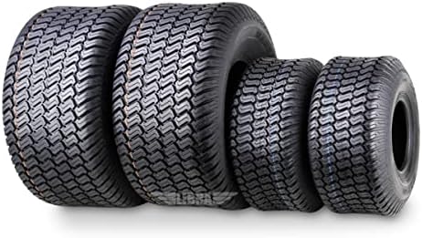Amazon.com: WANDA (Set 4) 15X6-6 & 20X8-8 Lawn Mower Tractor Cart Turf Tires 4 Ply-13016/13035 ...