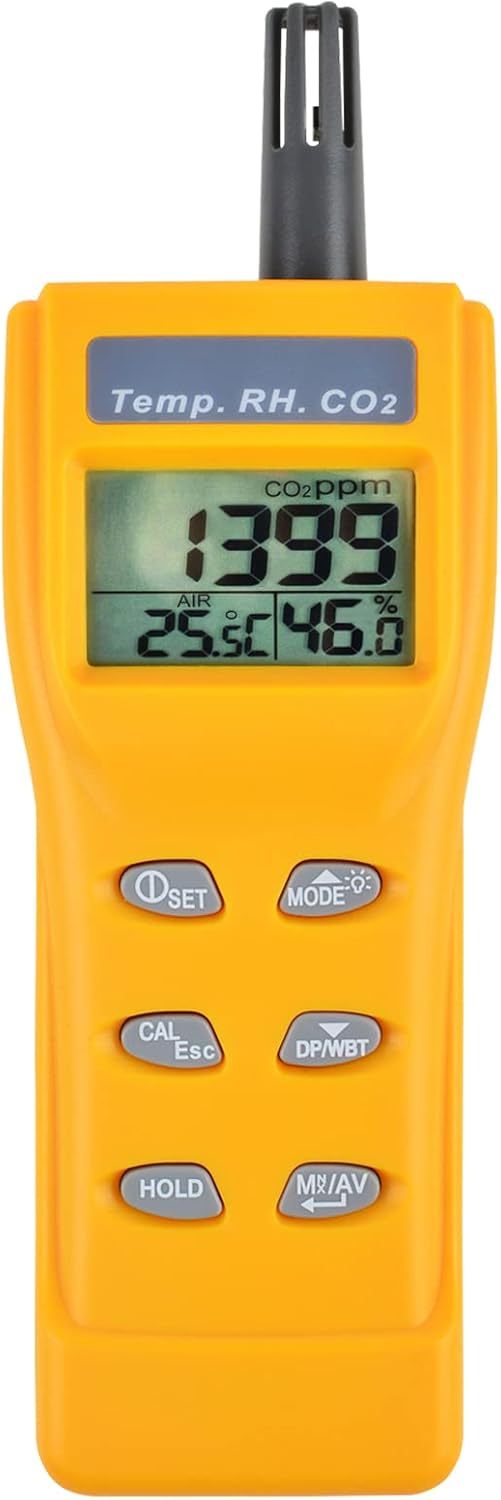 CO2 Meter Portable CO2 Monitor 9999ppm Carbon Dioxide Detector NDIR CO2 ...