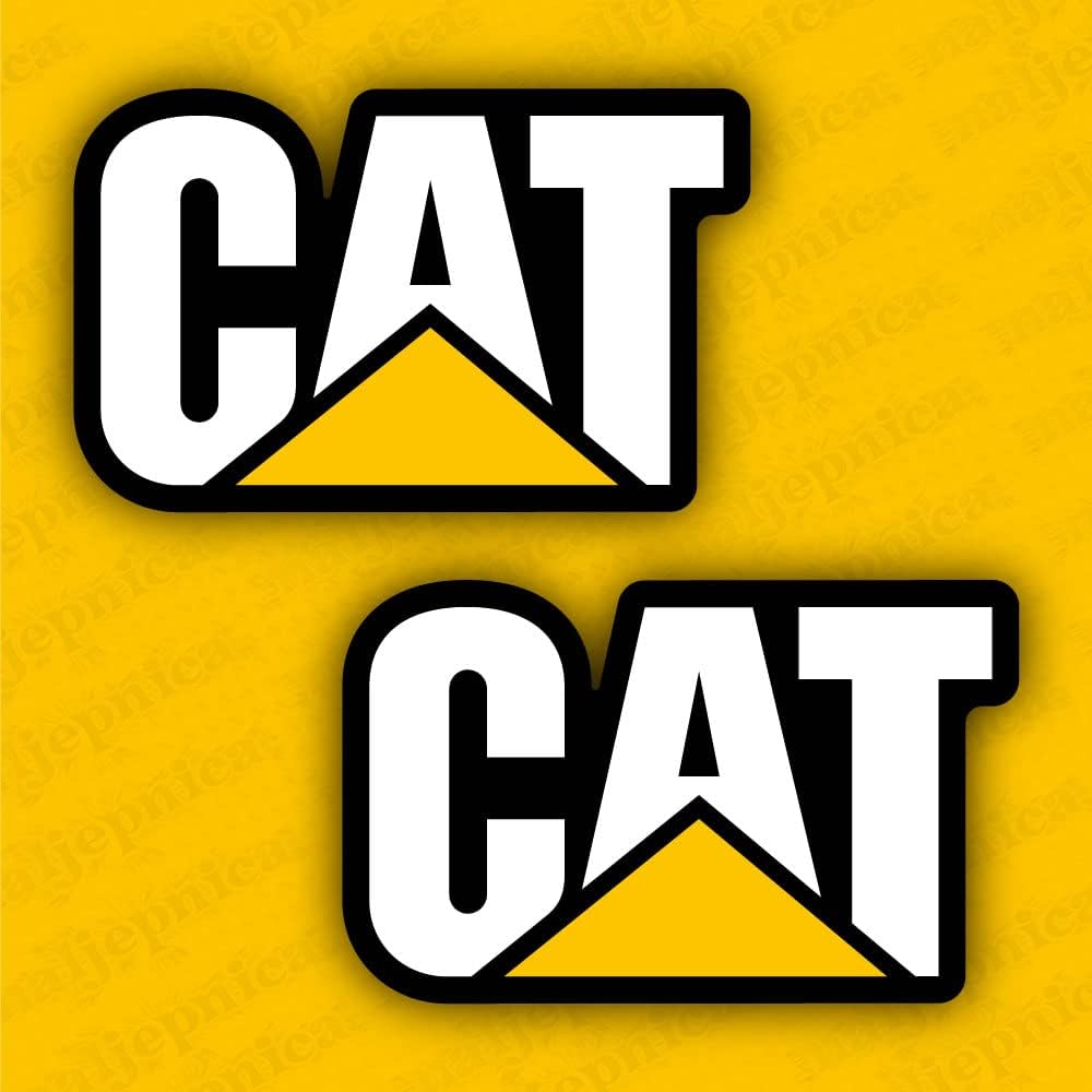 Amazon.com: Caterpillar Equipment Machinery CAT Logo 380x242mm 2pcs ...