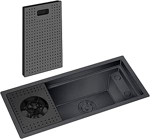 Amazon.com: Kitchen Sink, Mini Invisible bar Single Sink, 304 Stainless ...