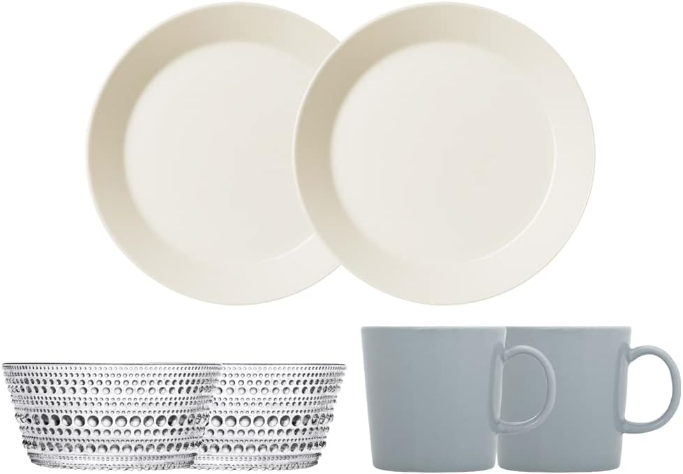 Amazon.com | iittala FKB2023-IIT10NT Tableware, 6-Piece Set, Teema ...