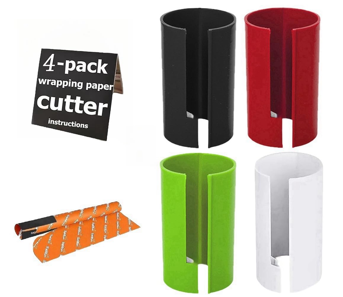 Amazon.com : 4 Pack Wrapping Paper Cutter Knife, Gift Wrap Cutter,Kraft ...