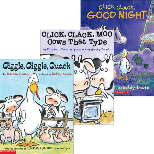 Click, Clack 3-Book Set (Click, Clack Moo Cows That Type, and Giggle ...