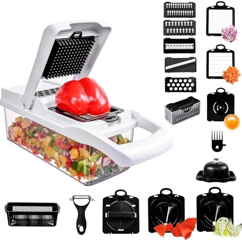 Vegetable Chopper Cutter Slicer Multifunctional 13-in-1 Food Veggie ...