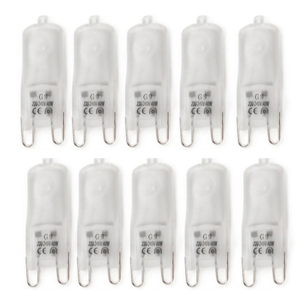 10x G9 Halogen Bulbs 18W/25W/40W/50W 230V 2800K Warm White Frosted ...
