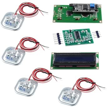 DIYmalls 1 Set Load Cell 50kg Weight Sensor with HX711 AD Module + 2pcs ...