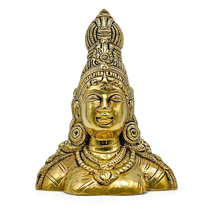 Buy CRAFTHUT Brass Parvati Head Statue - Brass Showpiece Religious ...
