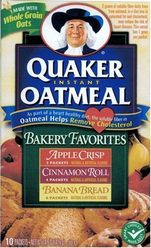 Amazon.com: Quaker Instant Oatmeal Bakery Favorites, Various Flavors ...
