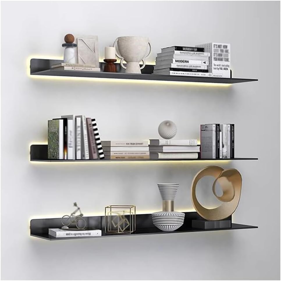 Amazon.com: Linear Floating Shelf With Illuminated LED Light And ...