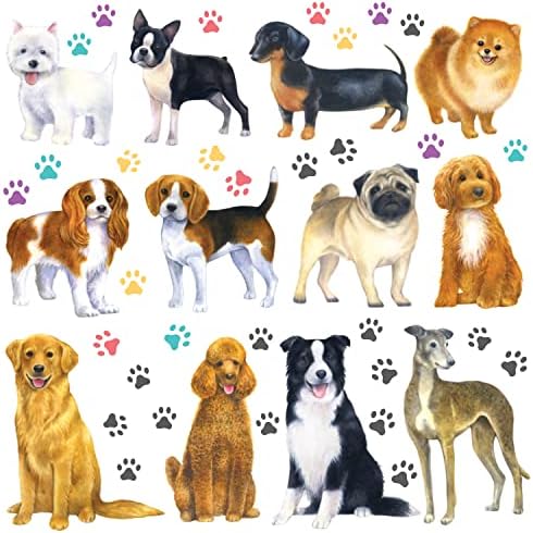 Amazon.com: DECOWALL DS8-8045 Dogs Wall Decals Stickers kids peel and ...
