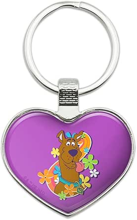 Amazon.com: GRAPHICS & MORE Groovy Scooby-Doo Keychain Heart Love Metal ...