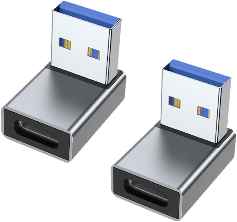 Amazon.com: QIANRENON USB 3.1 to USB C U-Shape Angle Adapter 10Gbps USB ...