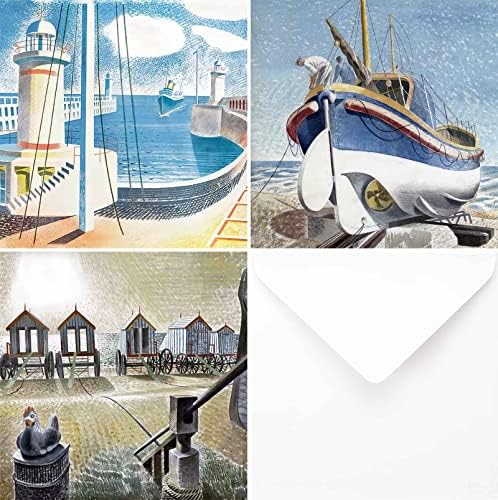 Museums & Galleries Ravilious Landscapes Pack of 8 Art Greeting Cards ...