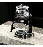 Amazon.com | Zurucily Glass Teapot Set with Infuser Semi Automatic Tea ...