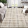 Amazon.com: LUXLOOM Modern Plaid Washable Rug 9x12 Rug for Living Room ...