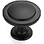 15Pack goldenwarm Black Cabinet Knobs Kitchen Drawer Knobs Round Knobs - LS0320BK Modern ...