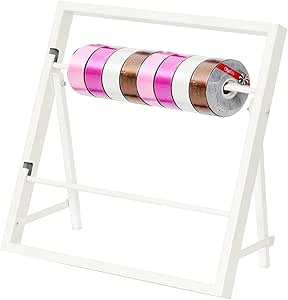 Amazon.com: Tabletop Ribbon Holder Organizer, Foldable Wire Spool Rack ...