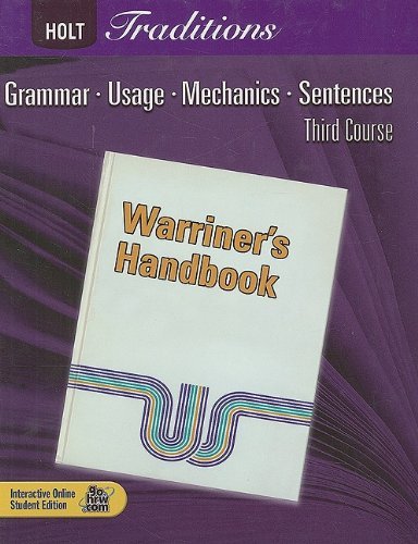 Warriner's Handbook: Third Course : Grammar, Usage, Mechanics ...