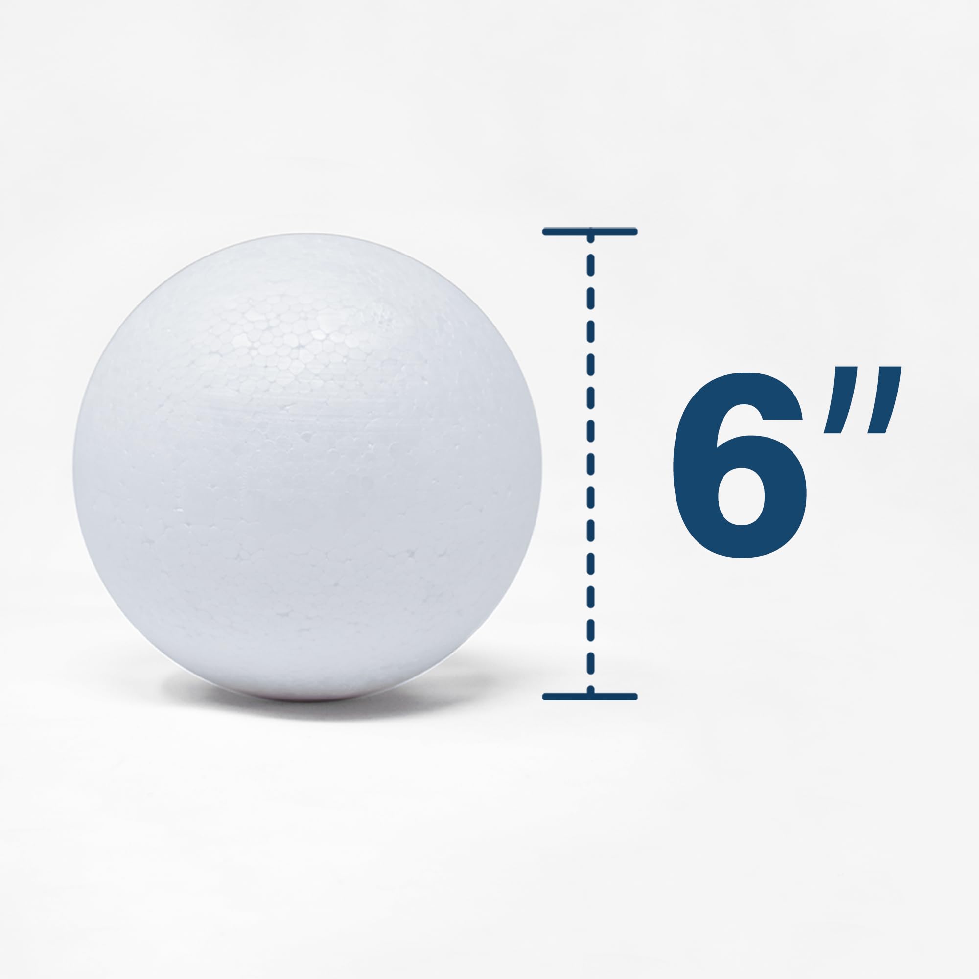 Snapklik.com : 2 Pack 6 Inch Craft Foam Ball - White Smooth Craft Foam ...