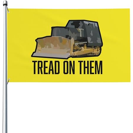Amazon.com : Tread On Them Killdozer Flag 3x5 with Brass Grommets ...