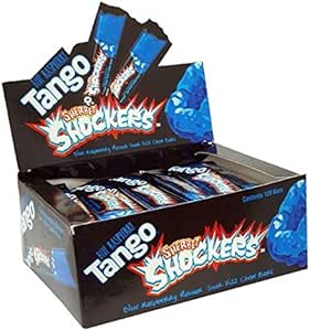 Blue Raspberry Tango Sherbet Shockers Mini Chew Bar 11g (Pack of 120 ...