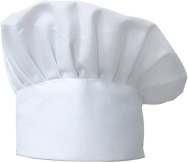 Chef Hat, Adjustable Elastic Kitchen Cooking Headgear(White), White ...