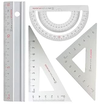 RODMAIE Metal Architects Scale Ruler Set 4 PCS Technical Drawing Set ...