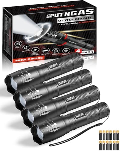 HinsGEAR LED Flashlight 1 Mode, Ultra Bright XML T6 Handheld ...