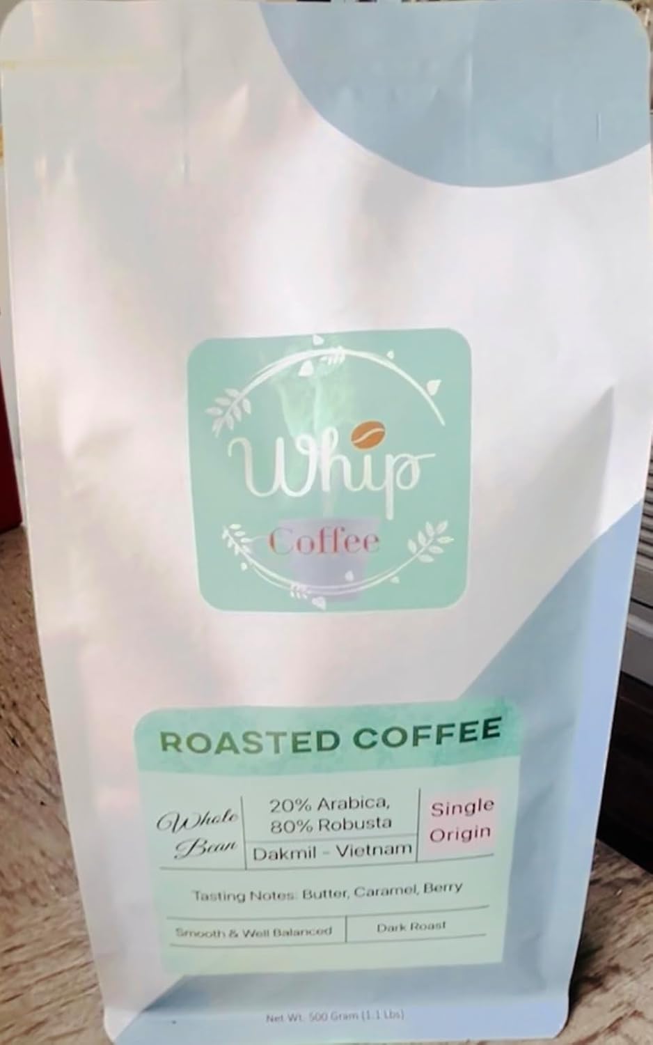 Whip Coffee Co. 20% Arábica 80% mezcla Robusta, granos de café enteros ...
