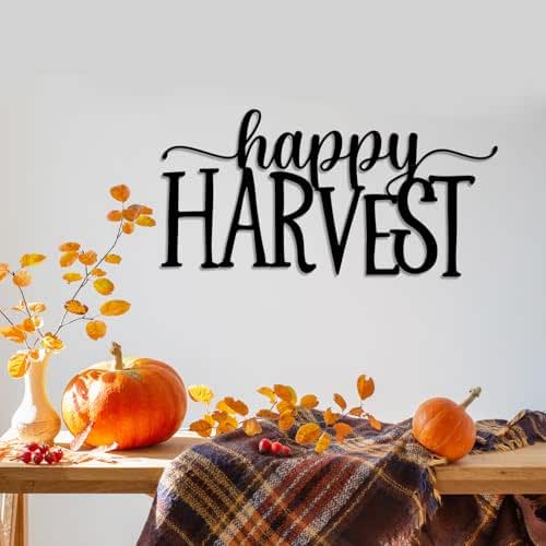 Amazon.com: Jeclist Personalized 8" Happy Harvest Metal Art Sign ...