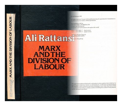 Marx and the division of labour / Ali Rattansi: Amazon.co.uk: Books